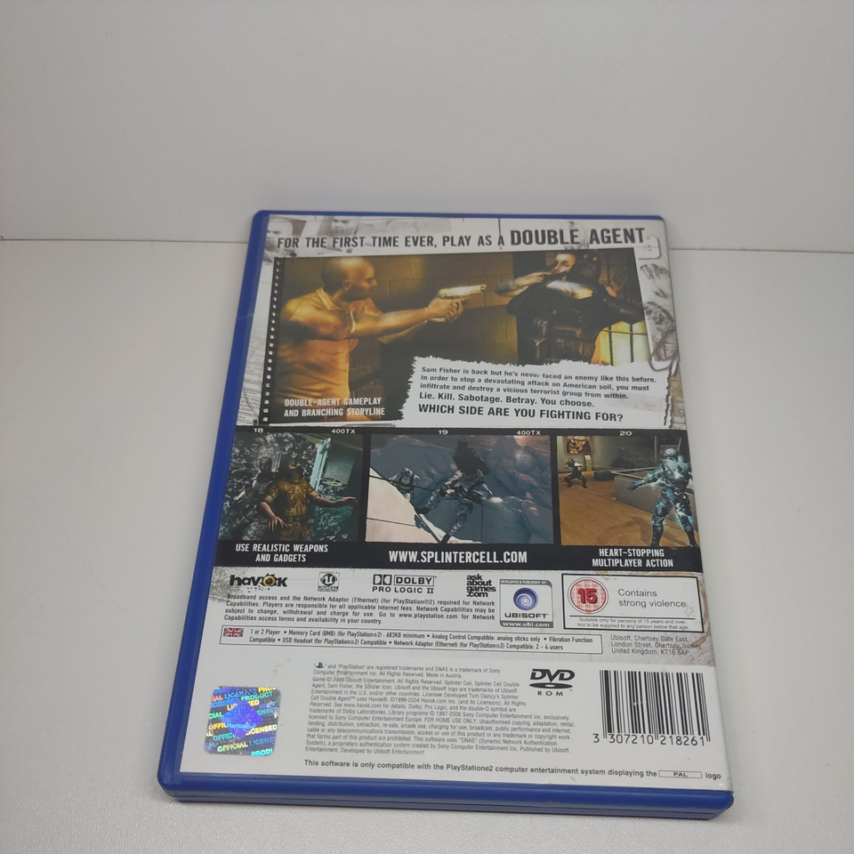 Splinter Cell: Double Agent (Sony PlayStation 2, 2006) ps2 with its ...
