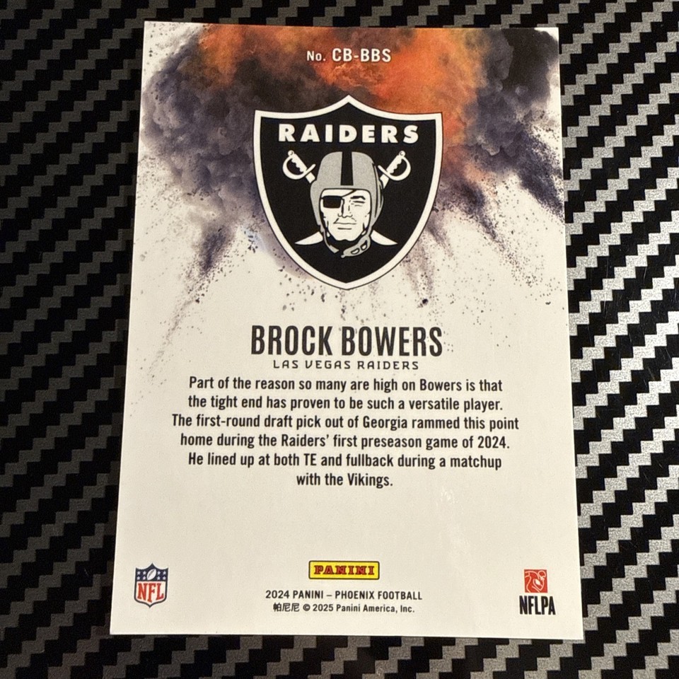 2024 Panini Phoenix Brock Bowers Color Blast #CB-BBS | eBay