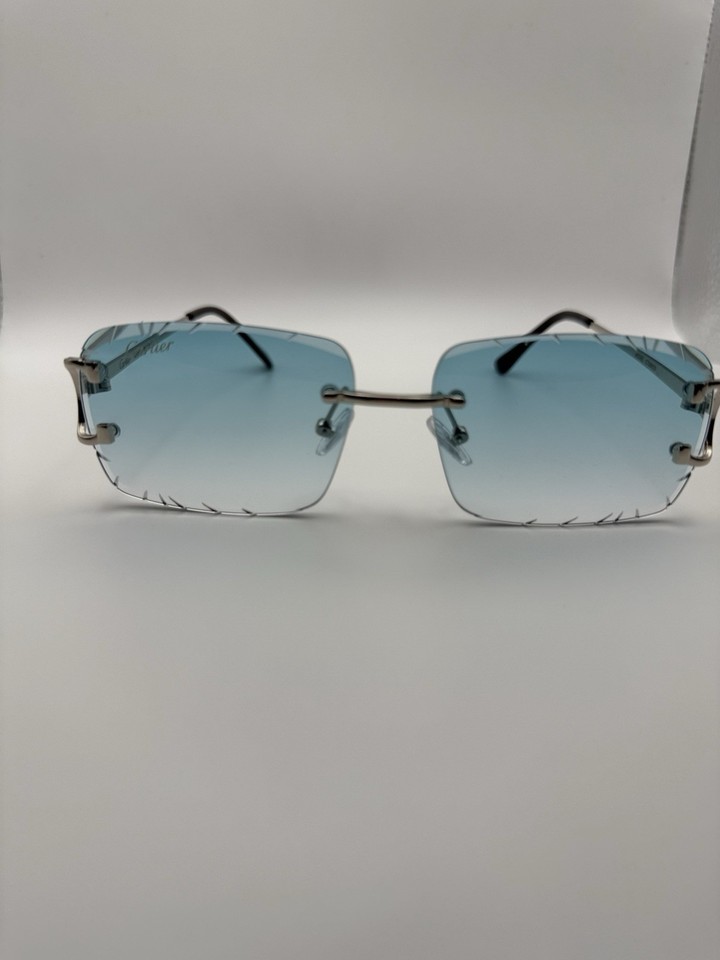 Cartier Big C Diamond Cut Green Frameless Lens Ct00920 | eBay