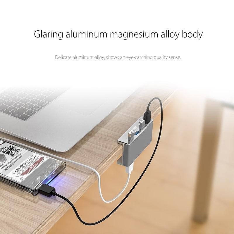 Aluminum 4-Port Usb 3.0 Clip Hub With 1M Cable Pc1123 Parallel Deals | eBay Australia