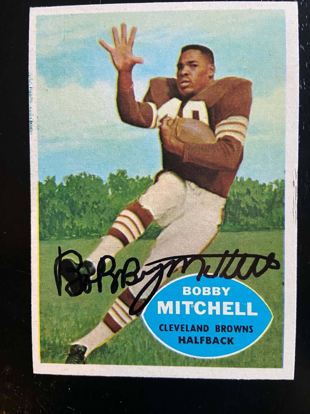 Bobby Mitchell Autographed 1960 Topps Football Card #25 Skins HOF | eBay