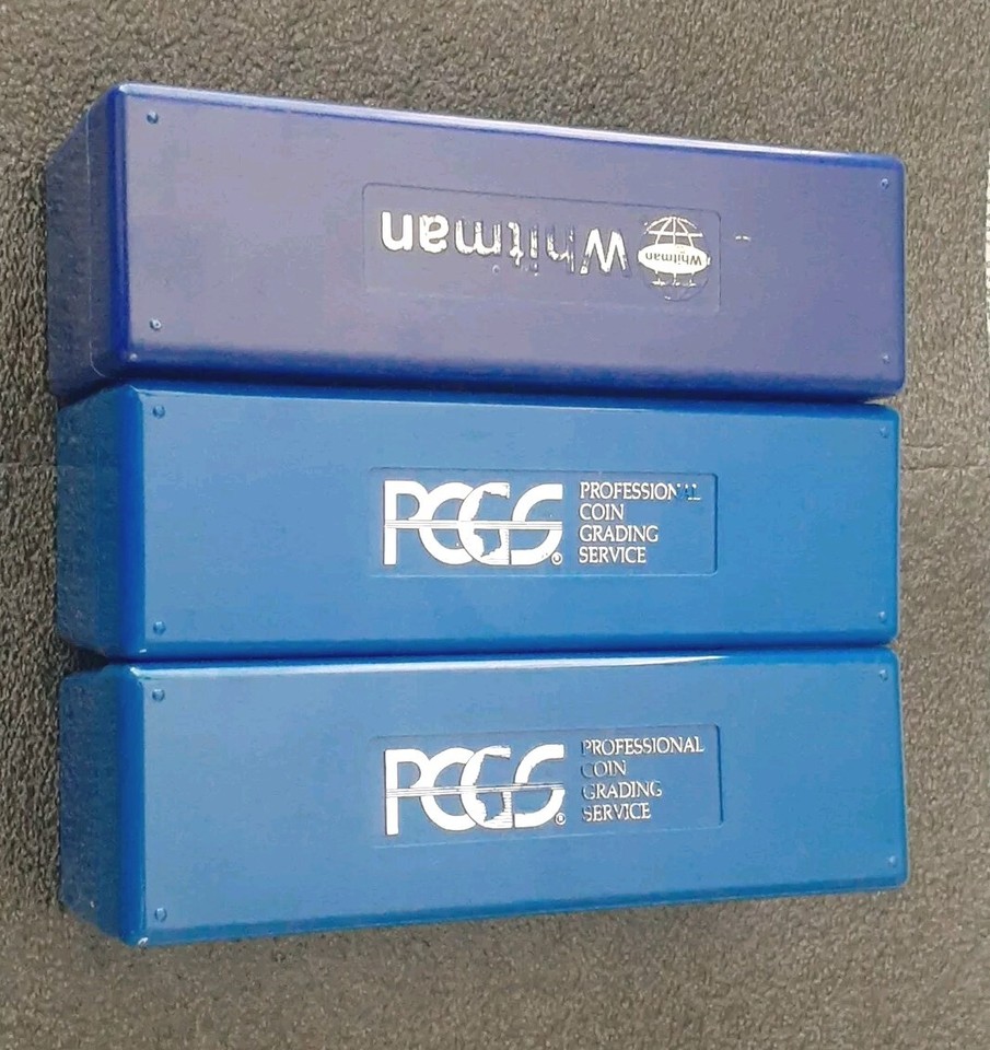 ( Lot Of 2 + 1 Other )PCGS Professional Coin Grading Service Blue Coin ...