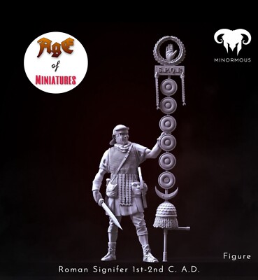 Roman Signifer (Helmet Head) Casual Pose Figure, Resin 3D Printed by ...