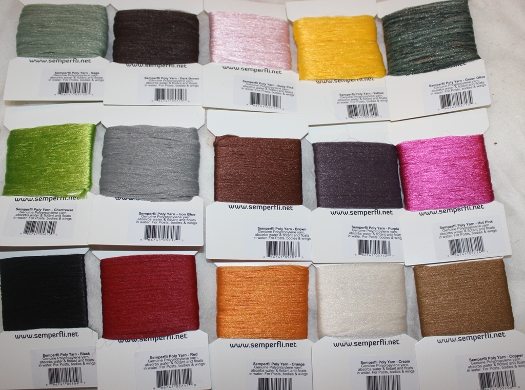Semperfli Fly Tying Polypropylene Poly Yarn floating wing post body ...