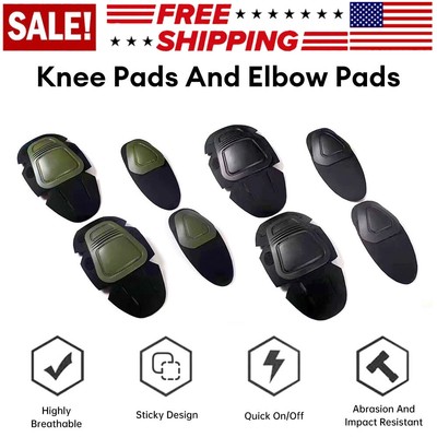 Military Tactical Army Combat Pads Knee Pad And Elbow Pad Set Outdoor ...