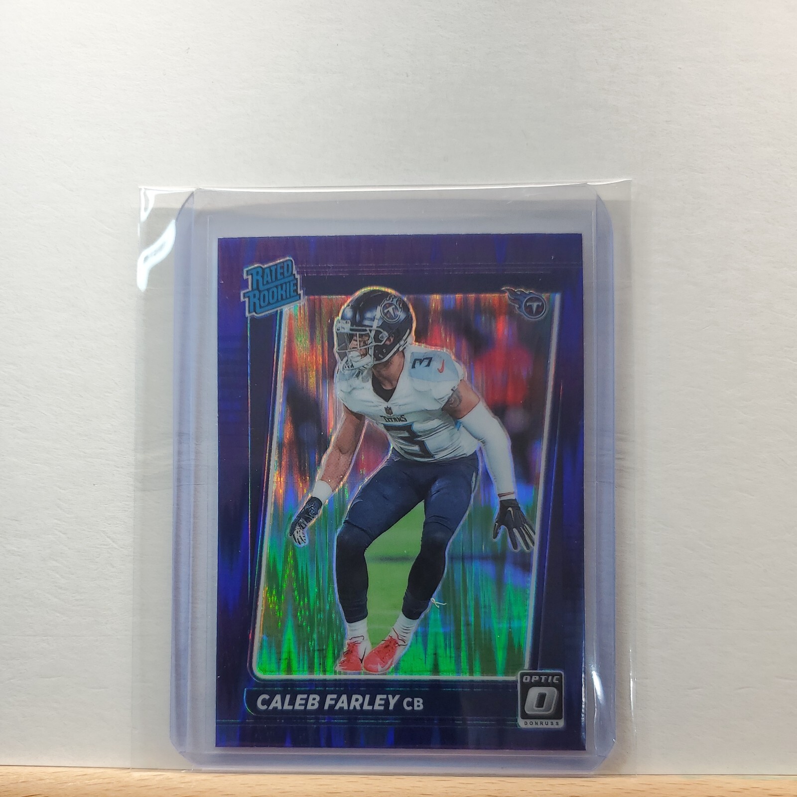 2021 Donruss OPTIC Football Caleb Farley Rated Rokie PURPLE SHOCK Prizm RC # 249 | eBay