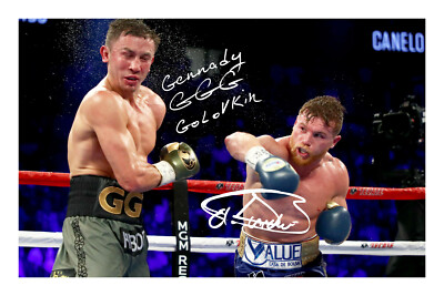 Canelo Alvares & Gennady Golovkin Signed Photo Print Poster Autograph ...