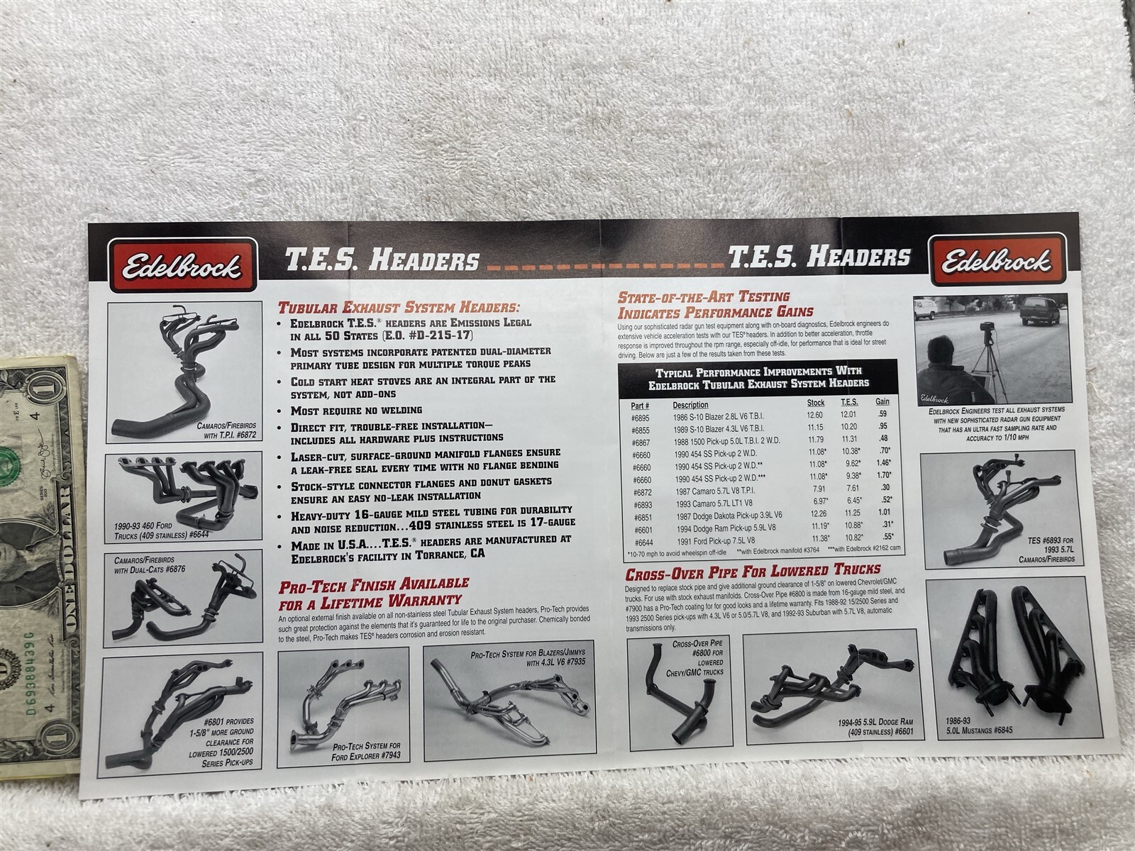 1996 Edelbrock Tubular Exhaust System Headers Brochure Vtg | eBay