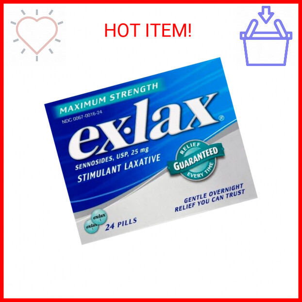 Ex-Lax Maximum Strength Stimulant Laxative Constipation Relief Pills ...