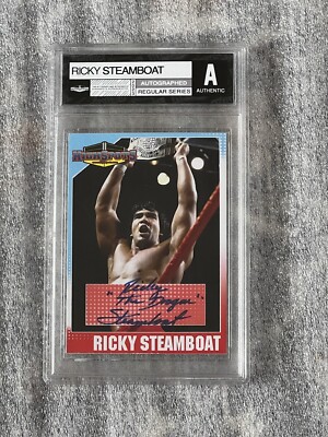 Ricky Steamboat Dragon Signed Numbered Limited Card Autographed WWF COA ...