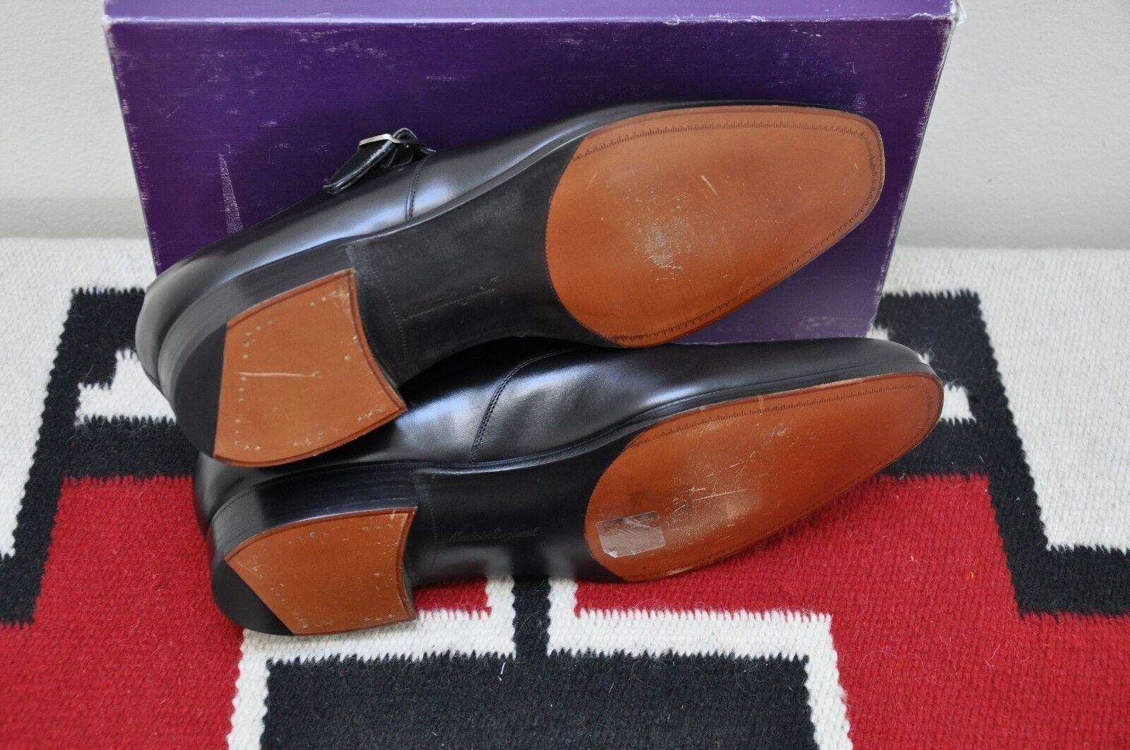 Ralph Lauren Purple Label Edward Green Grant Monk Strap Loafer Shoes | eBay