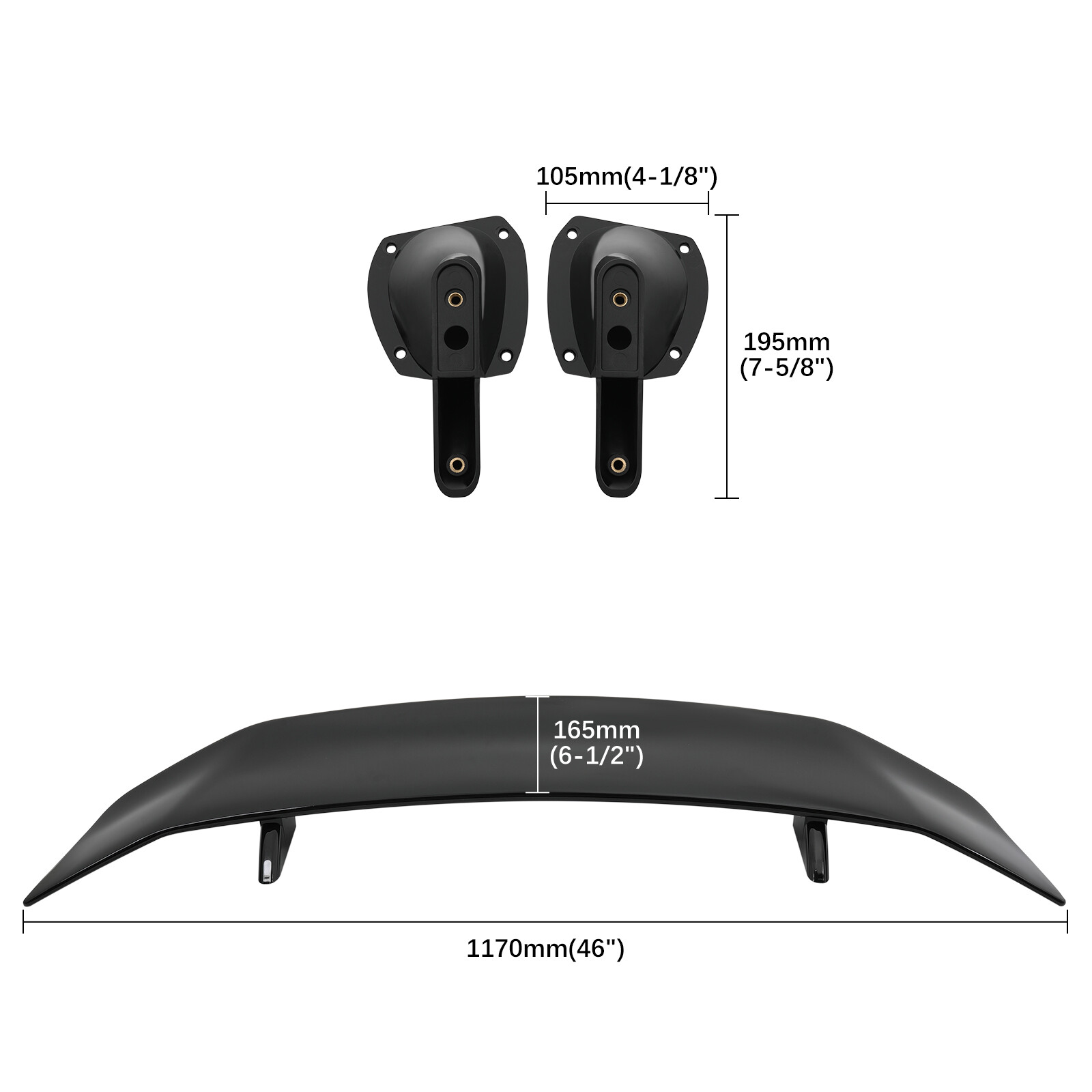 46" Rear Trunk Spoiler Lip Wing Racing Glossy Black For Pontiac GTO ...