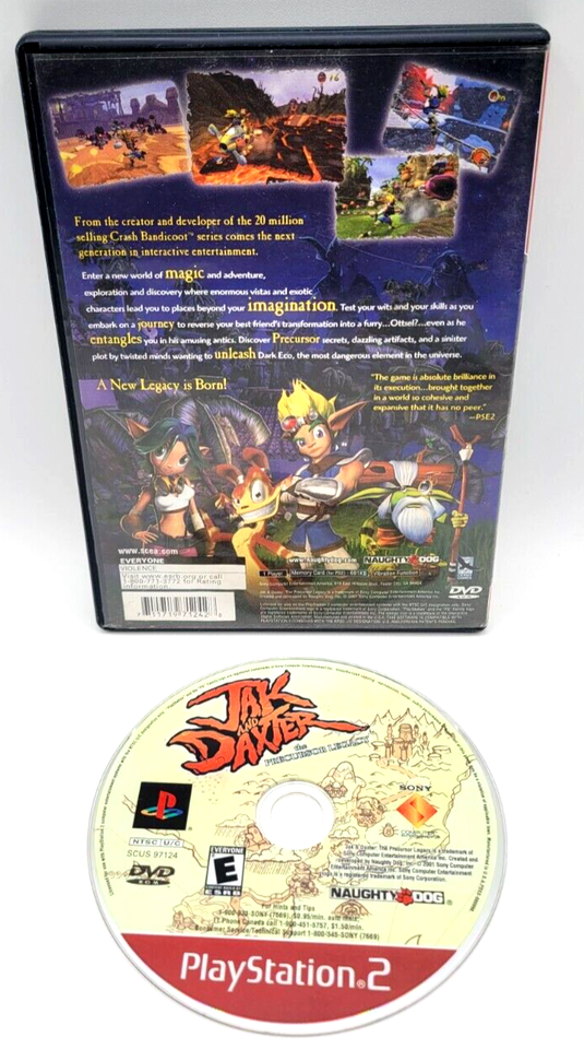 JAK AND DAXTER PS2 GAME GAME CASE & GAME NAUGHTY DOG PLAYSTATION 2 | eBay