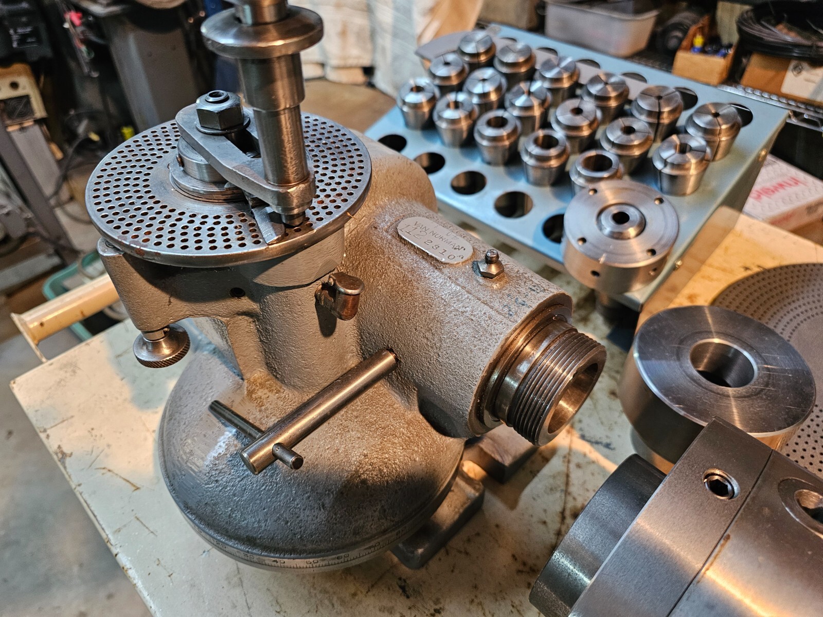 Van Norman hand or gear drive swivel spiral dividing head | eBay