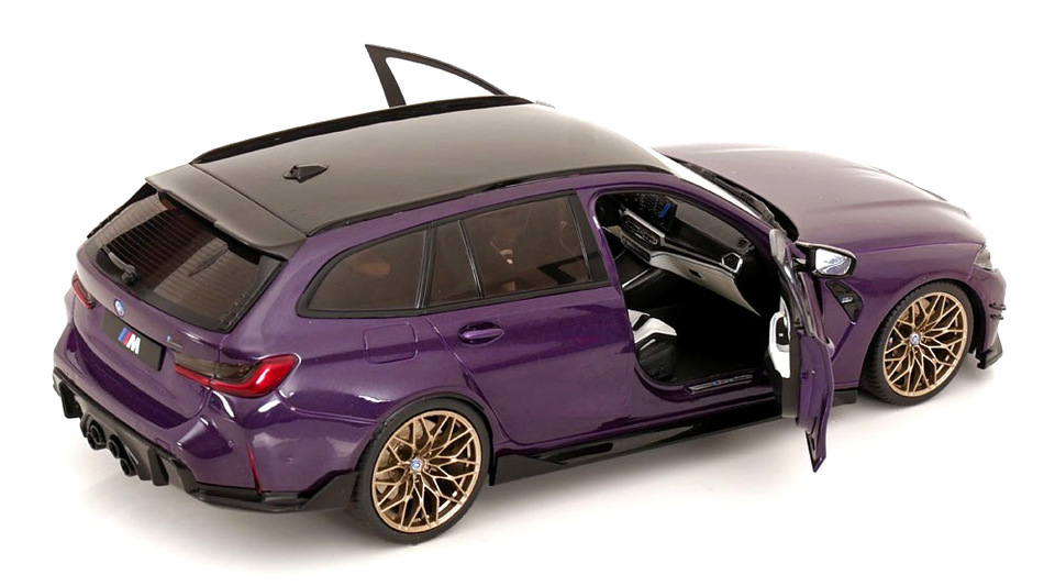 BMW M3 COMPETITION X-DRIVE PURPLE TOURING 2024 (G81) 1:18 SCALE DIECAST ...
