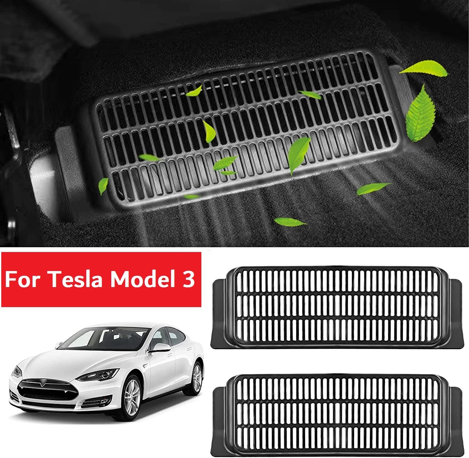 Tesla Model 3 Under Seat Air Vent Cover for Tesla Model 3 Accessories ...