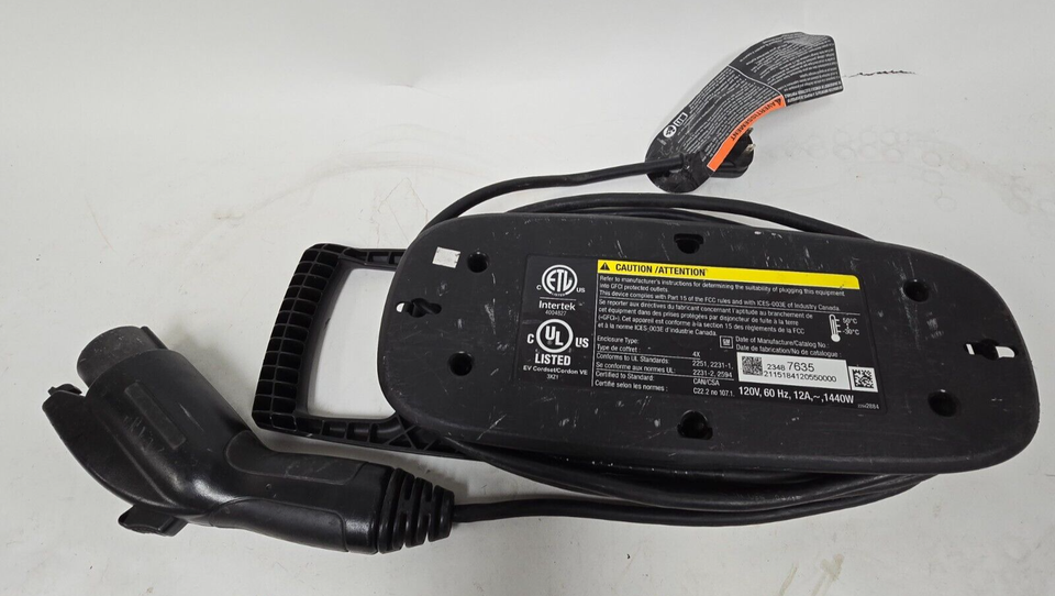 Chevy Volt Voltec Intertek Charger Level 1 EV Charging Cord 120V Parts ...