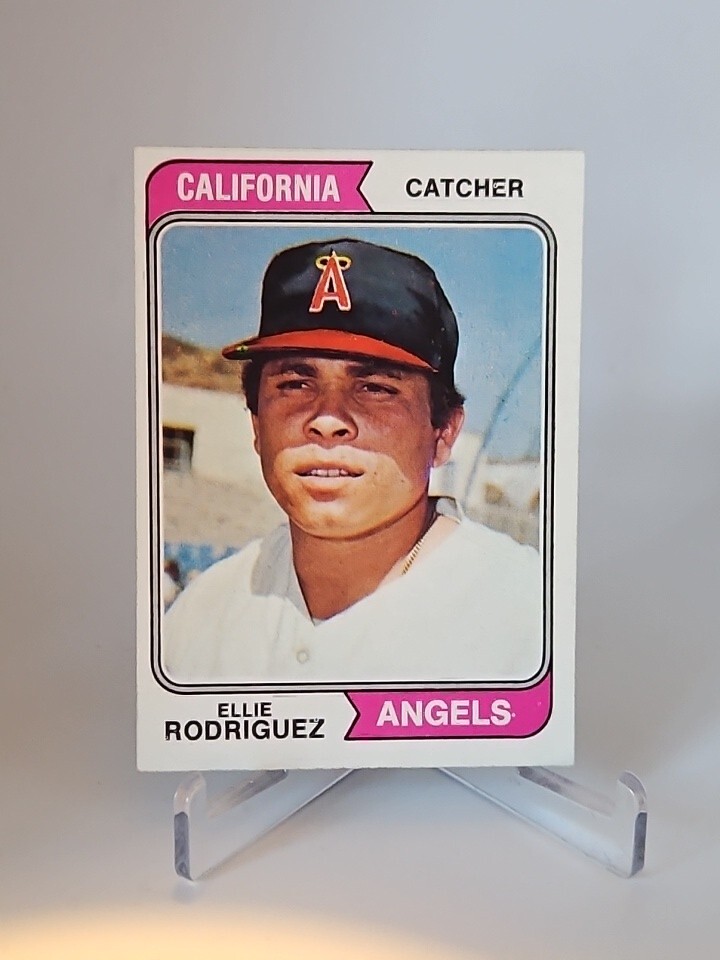 1974 Topps Baseball #405 Ellie Rodriguez Vintage California Angels ...