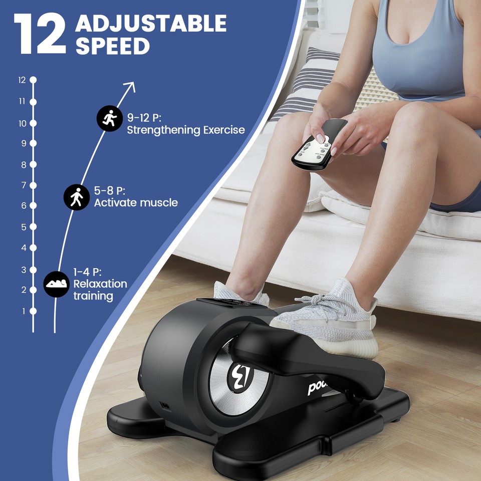 Under Desk Elliptical Machine Pre-Assembled Elliptical Mini Pedal ...