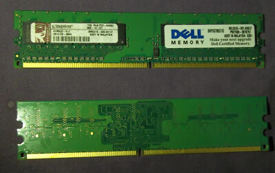 DELL KINGSTON 1GB x2 1Rx8 PC2-6400U RAM MEMORY 2GB TOTAL - TESTED ...