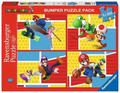 Puzzle 4 x 100 elementów. Super Mario | eBay