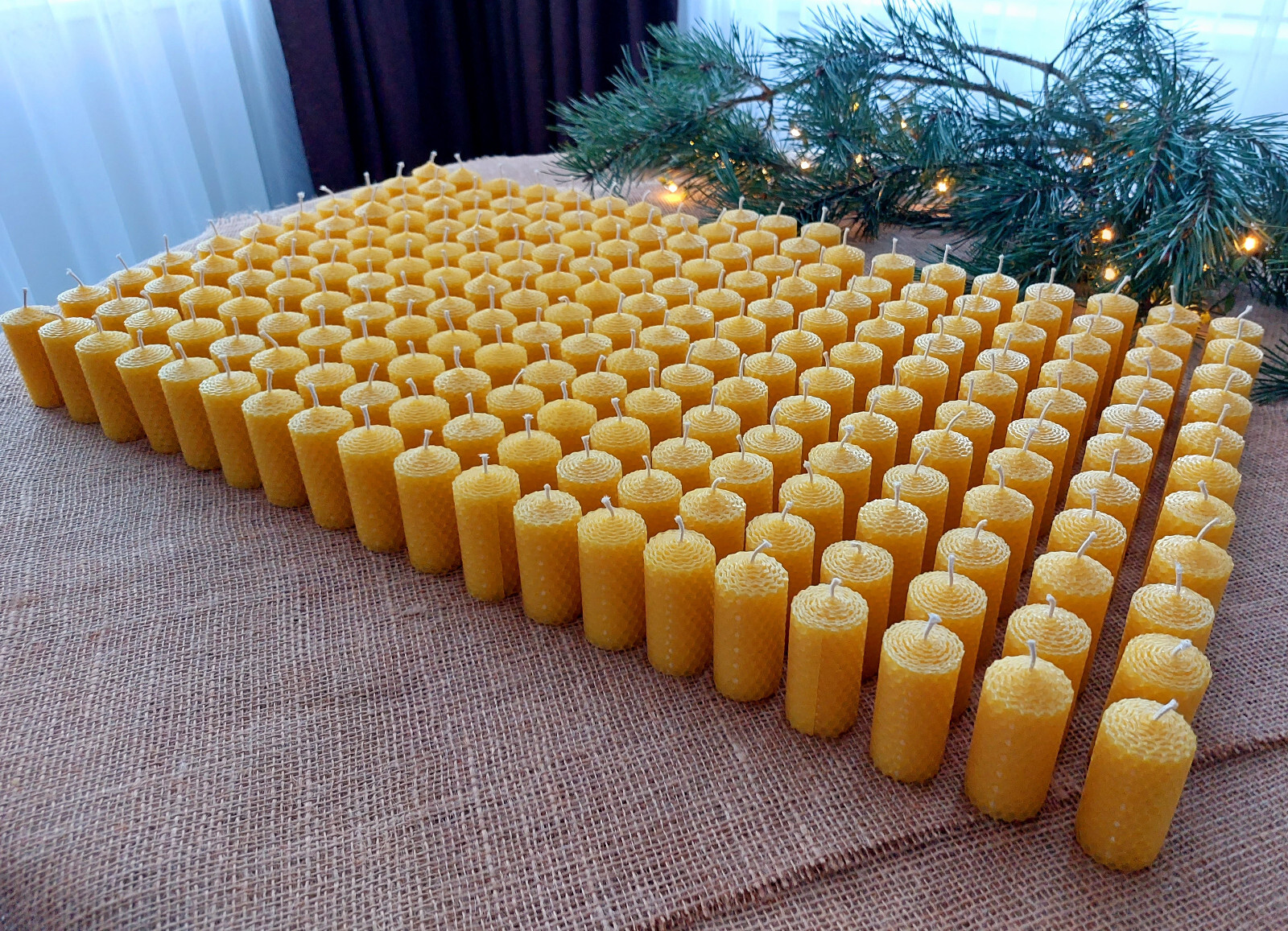 212 pcs Bees Wax Candles Bulk Pack 100 % Pure Beeswax Pillar Candles ...
