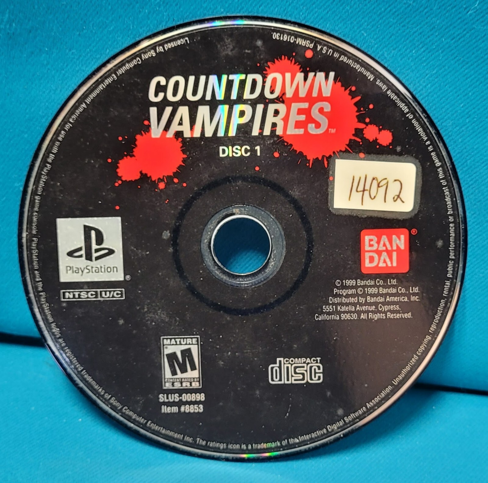 Countdown Vampires (Sony PlayStation 1 PS1) Complete w/ Manual CIB ...