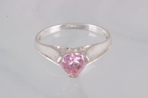 CW STERLING SILVER PINK STONE RING SIZE 6 925 FINE 1025B | eBay
