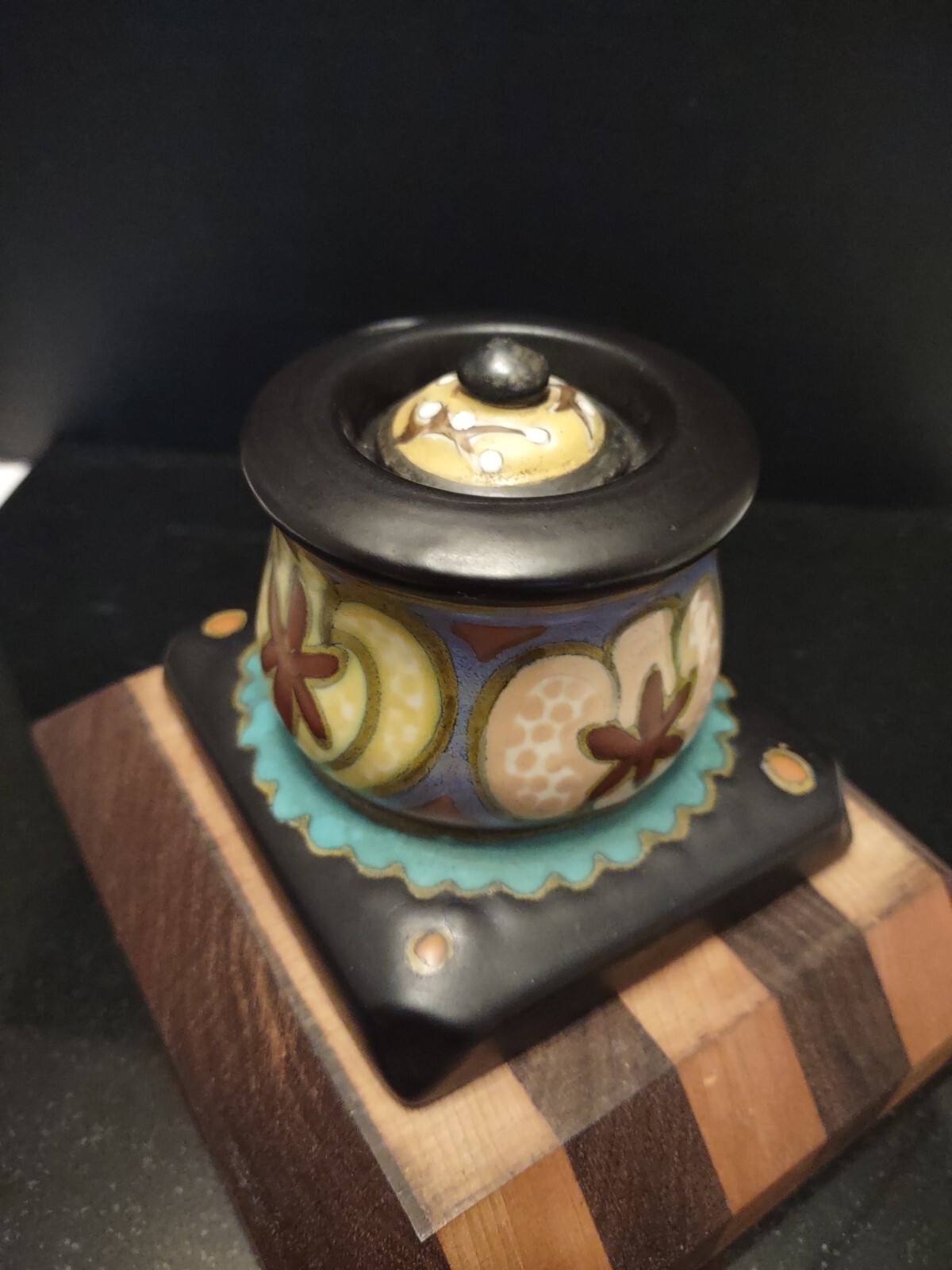 Vintage Gouda Holland Dutch Pottery Inkwell Hand Painted Signed Plazuid ...