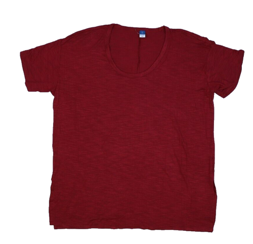 Old Navy Oversized Luxe Tunic T-Shirt Voop Neck Burgundy Red Stretch ...