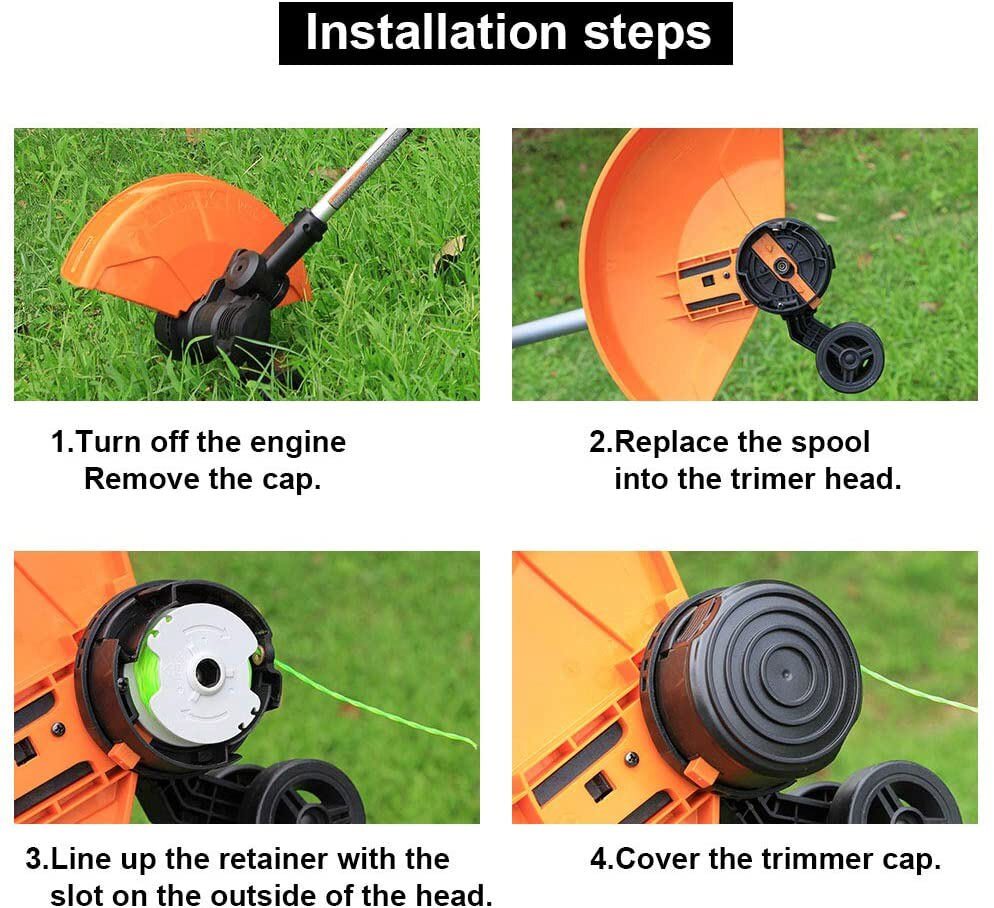 Spool Cap String Trimmers, Cap Covers Weed Eater Spool Cap for Worx ...