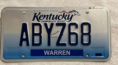 LICENSE PLATES KENTUCKY VANITY ABYZ 68 | eBay