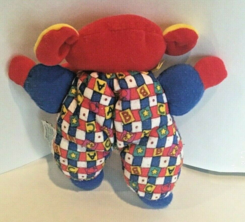 OSHKOSH BABY ELEPHANT RATTLE STUFFED ANIMAL 7" HTF PLUSH OSH KOSH B ...