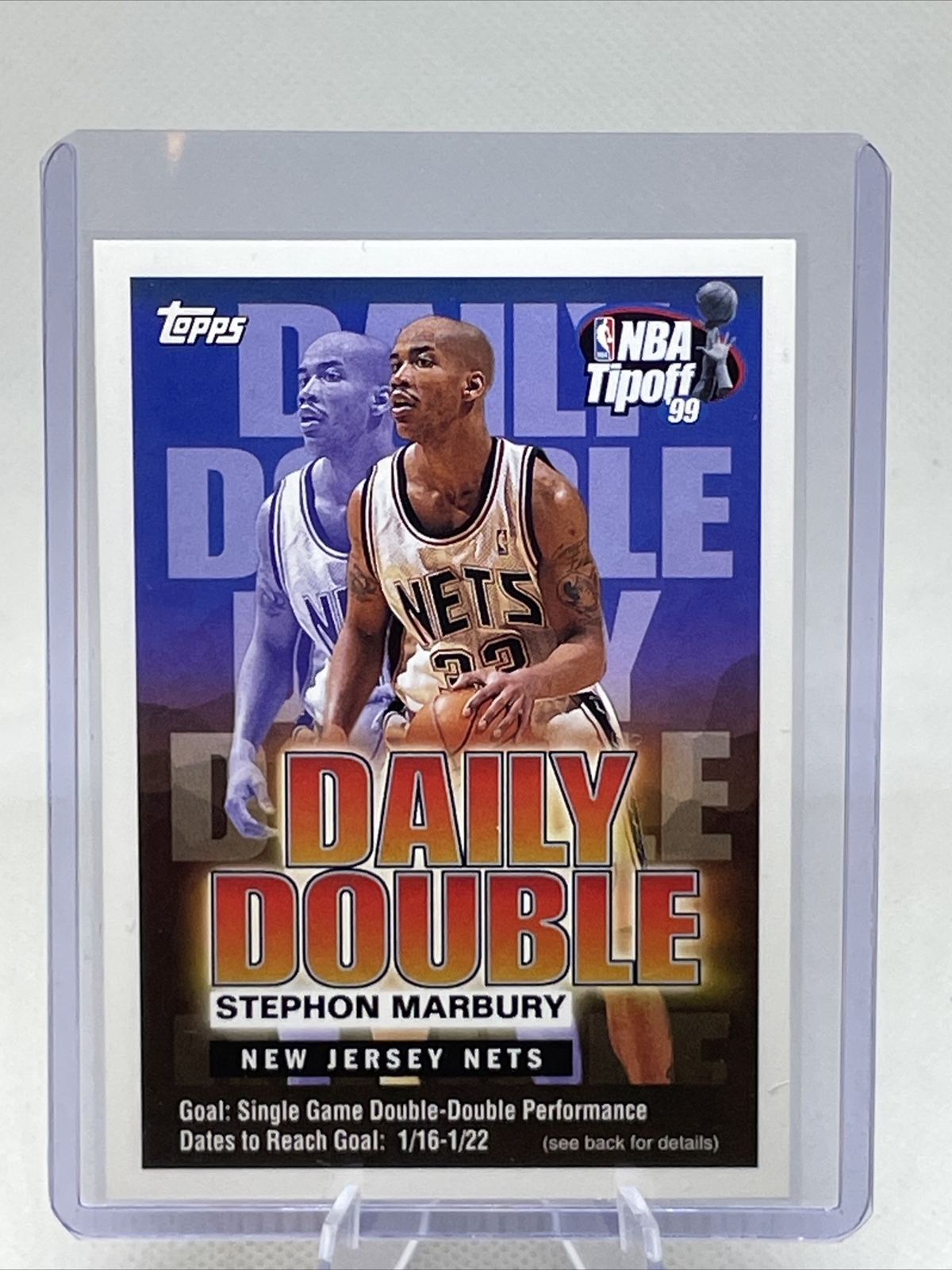 1999-00 Topps Tipoff Daily Double Stephon Marbury Redemption Insert NM+ ...