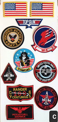 🔥Maverick Top Gun 2 Patches DIY Flight Suit Halloween Costume (11 piece ...
