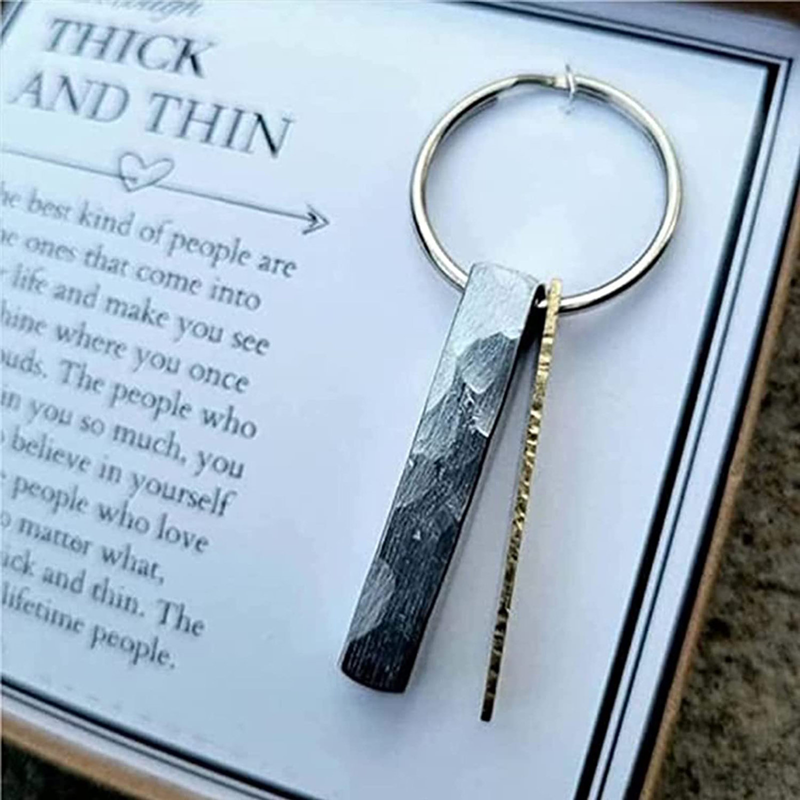 Through Thick And Thin Keychain - Bests Friend Gift Souvenir Present ...