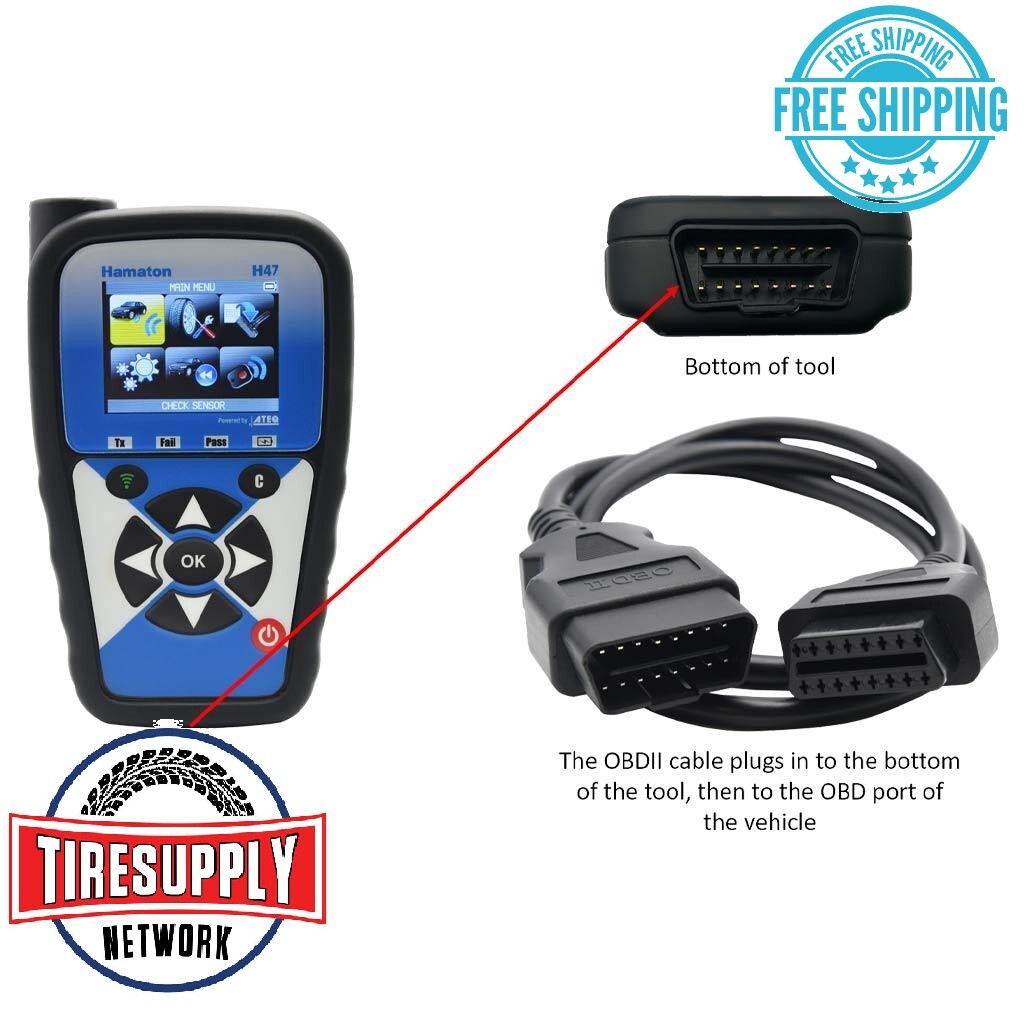 Hamaton TPMS KIT w/ H47 TPMS Tool, OBDII Cable, 20 U-Pro Hybrid Sensors ...