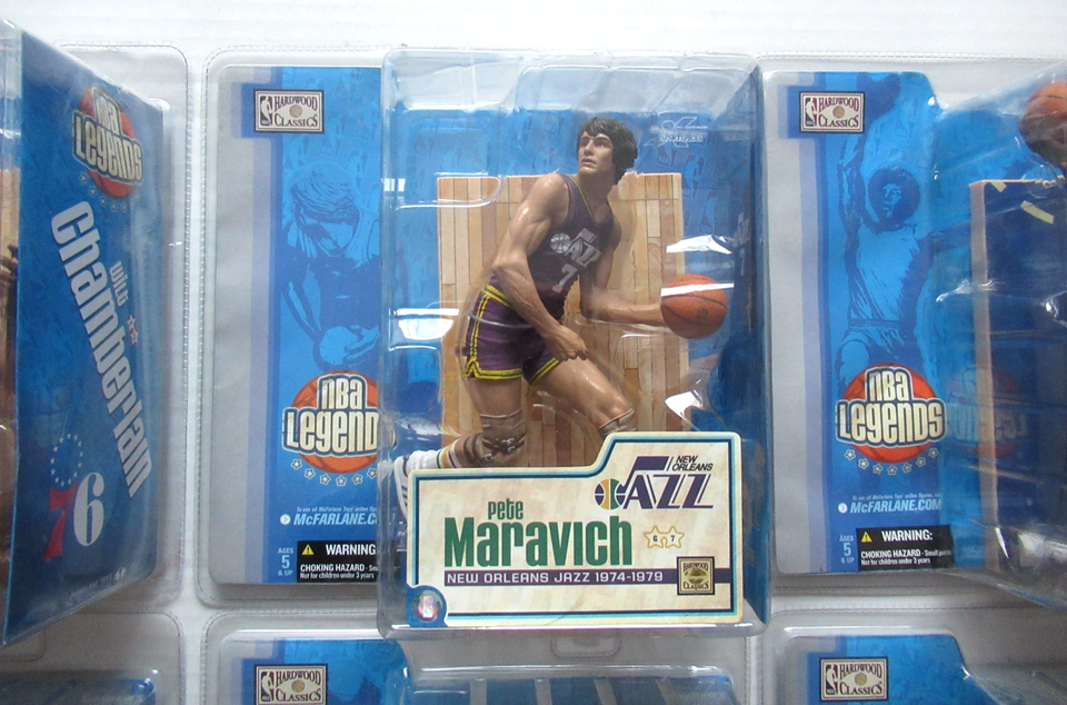 MCFARLANE NBA LEGENDS SERIES 1 BIRD MARAVICH ERVING REED WILT 6 FIGURE ...