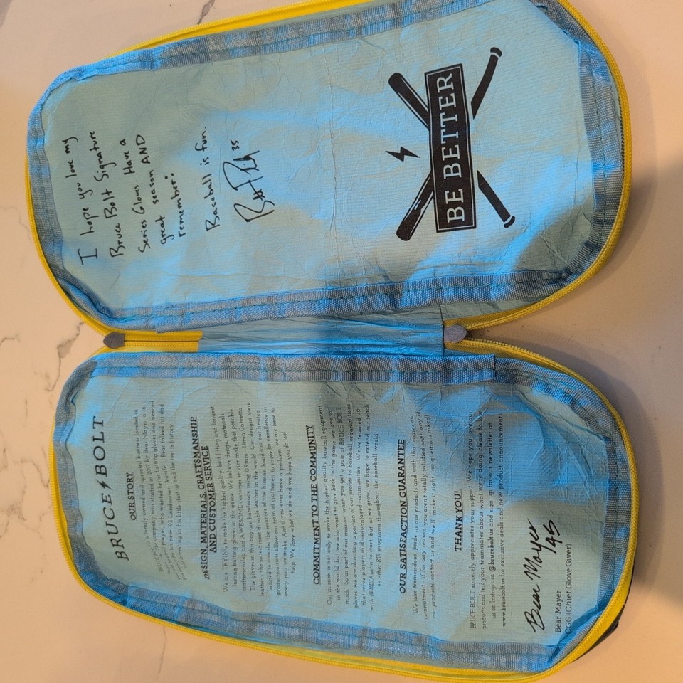 Bruce Bolt Batting Gloves Long Cuff Baiter Series Youth Medium Used | eBay