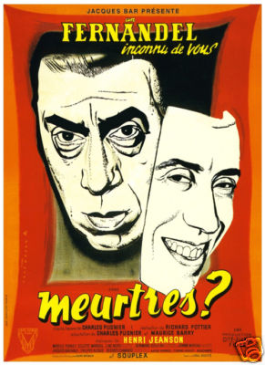 Meurtres? Fernandel vintage movie poster #2 | eBay