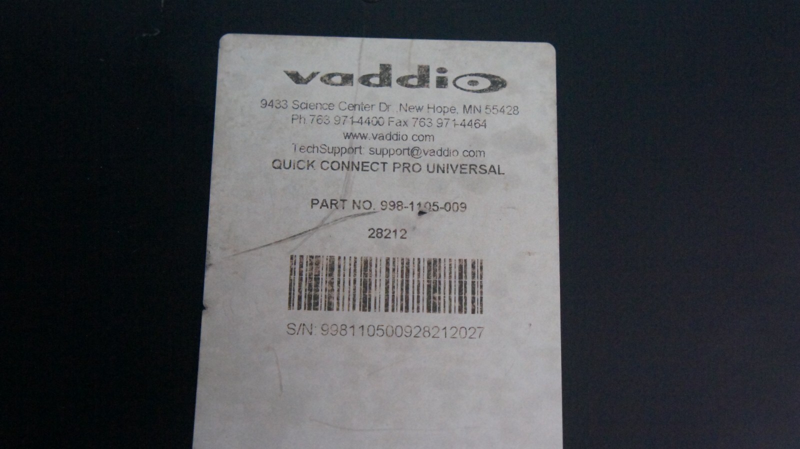 Vaddio Quick Connect Pro Universal 998-1105-009 Camera Interface | eBay
