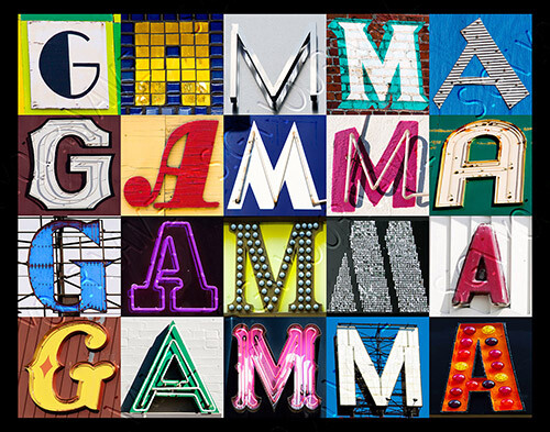 GAMMA Poster featuring photos of actual sign letters | eBay