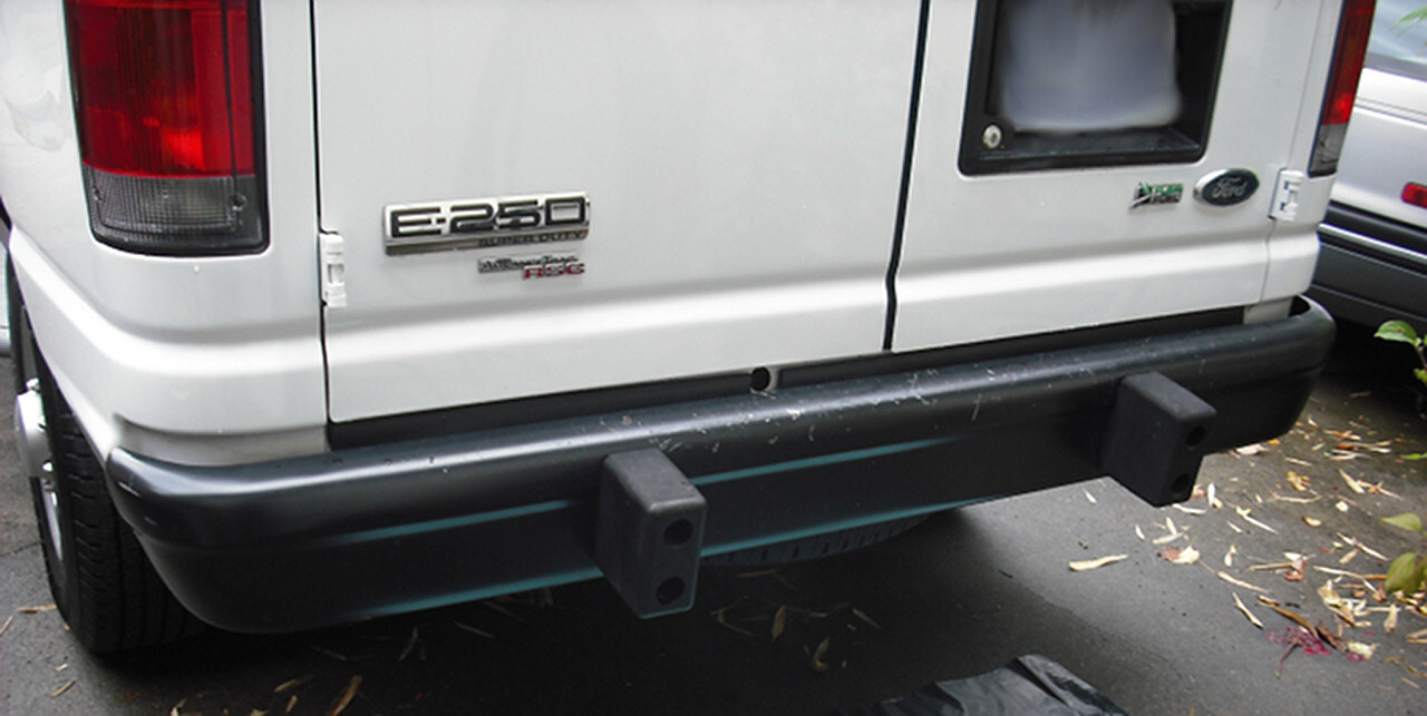 Ford E series rear bumper with dock guards, black, fits 1994 - 2014 ...