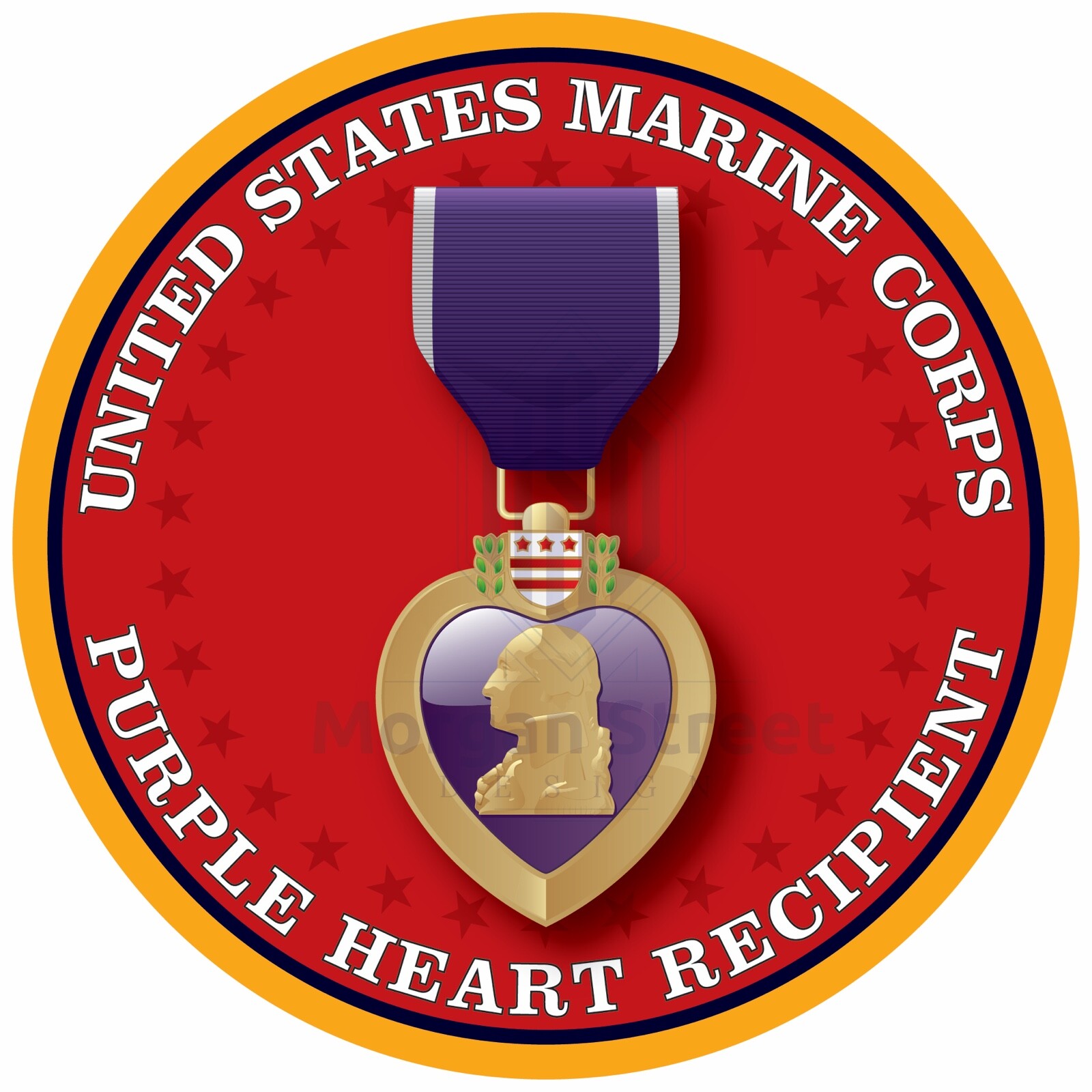 US Marine Purple Heart Recipient Decal Sticker Veteran | eBay