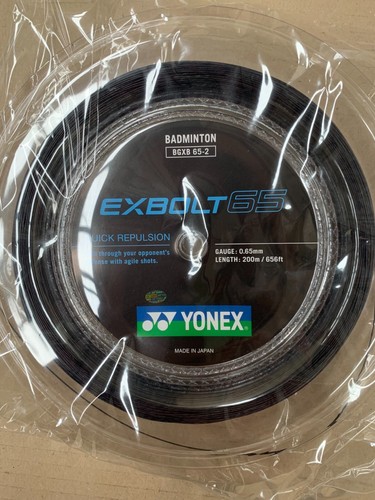 YONEX Badminton String - EXBOLT 65 (BGXB65-2) - 200M Reel - Multiple ...