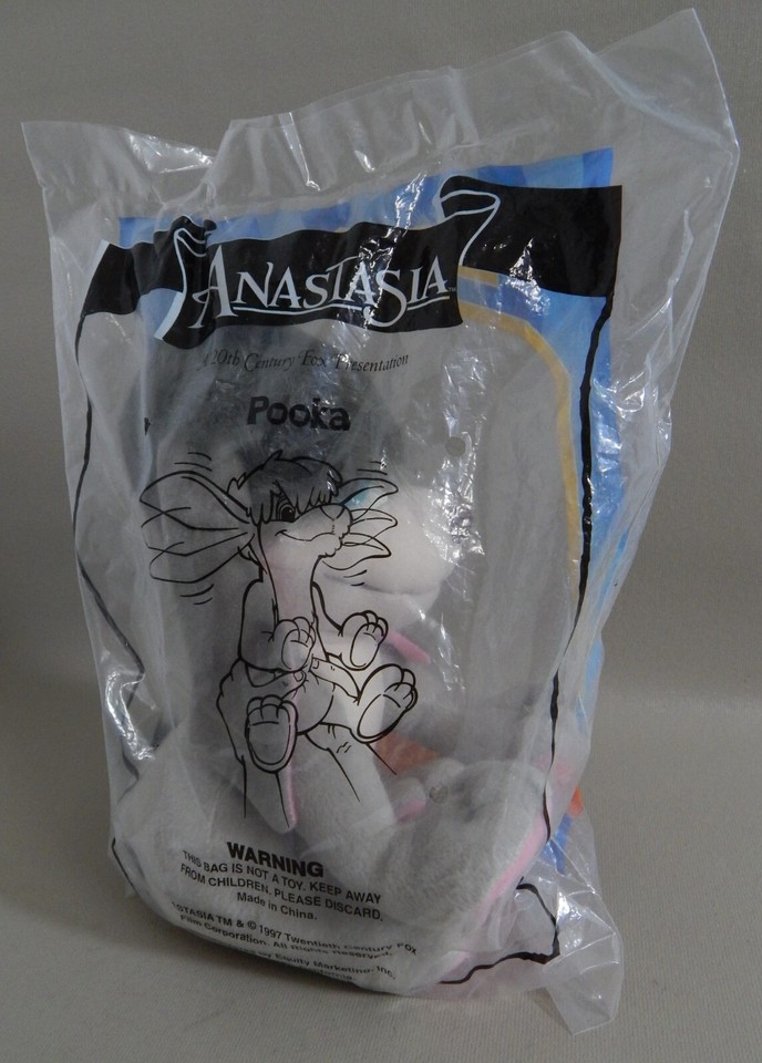 Anastasia 1997 Pooka Dog Plush Stuffed Animal Soft Toy 8" New in Bag ...