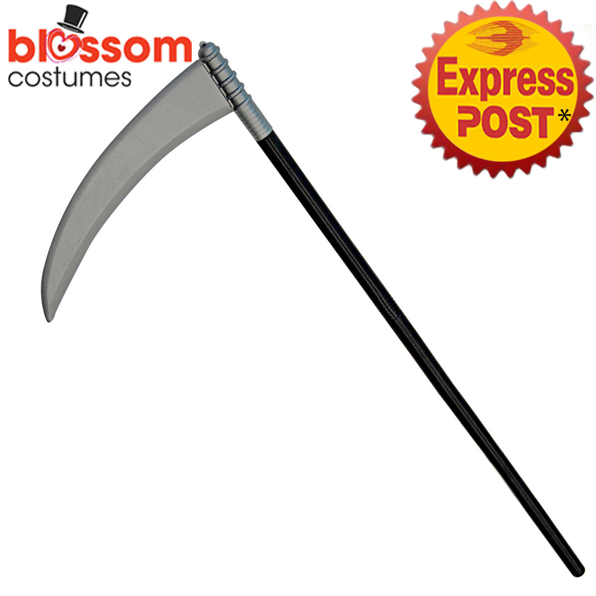 New Grim Reaper Costume Accessory Bone Scythe Sickle Cosplay Grim