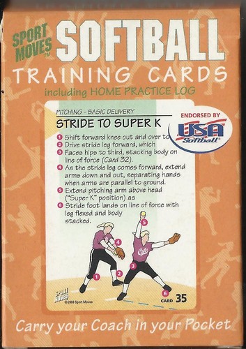 SOFTBALL TRAINING CARDS with HOME PRACTICE LOG – SPORT MOVES ...