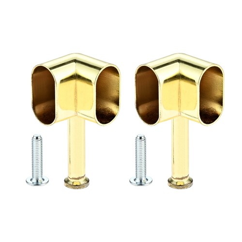 2x Zinc Alloy Closet Rod Bracket Support F Clothes Drying Rod Wardrobe ...
