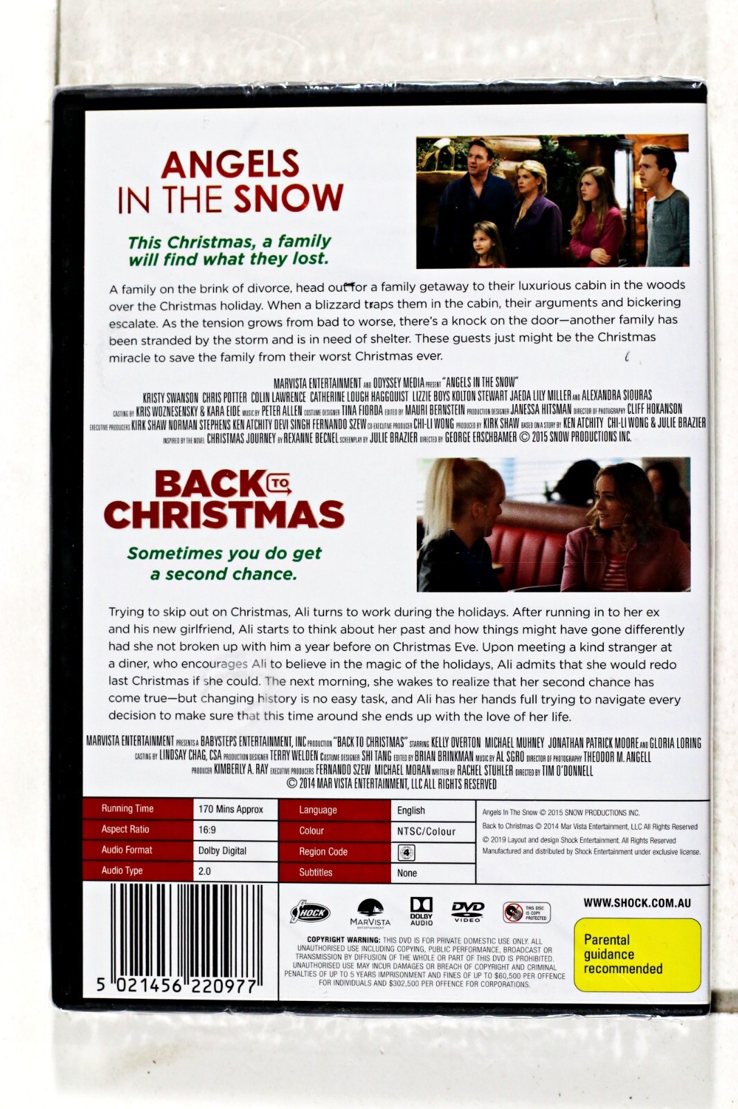 Angels In The Snow/Back To Christmas : 2 DVD Set Region 4 New Sealed ...